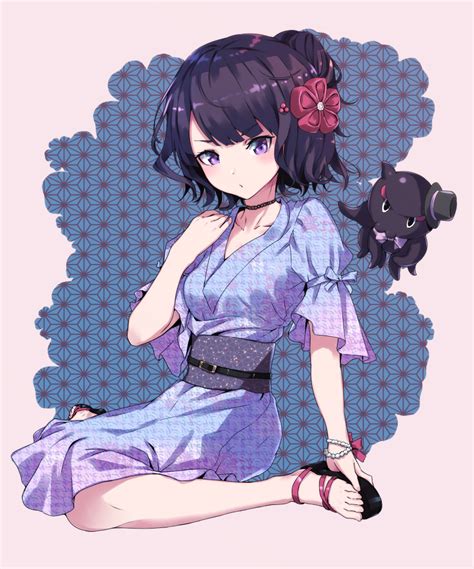 The Big Imageboard Tbib Alternate Costume Black Hair Breasts Casual Choker Commentary Fate