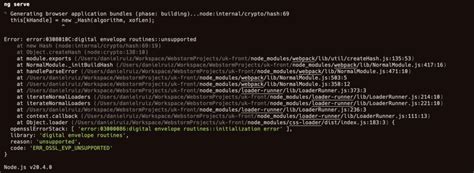 Solución al error ERR OSSL EVP UNSUPPORTED