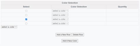javascript add option attribute to a selected row in a table in html stack overflow