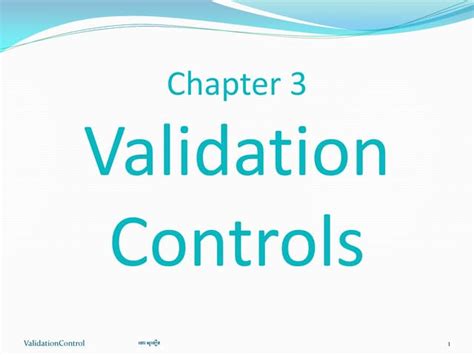 chapter 3 validation control ppt