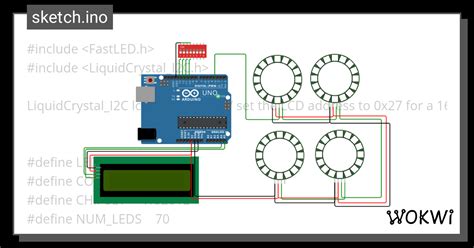 Neo Pixel Led Wokwi ESP32 STM32 Arduino Simulator