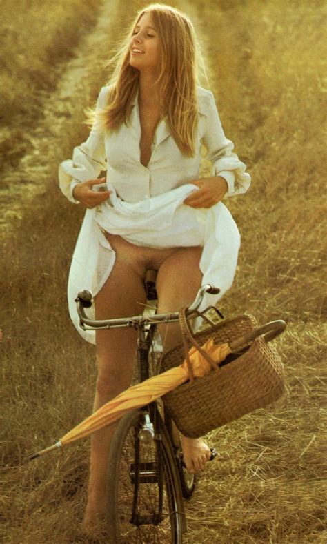 No Big Deal Just A Cute Girl On A Bike Lifting Up Her Skirt To Show Shes Not Wearing Panties