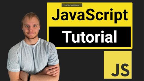 Beginner Javascript Tutorial Youtube