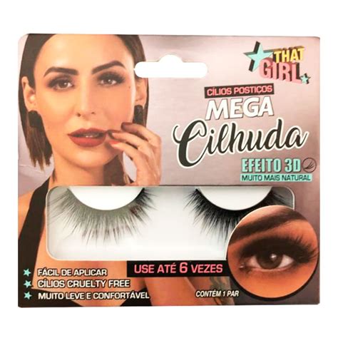 Cílios Postiços 3d That Girl Mega Cilhuda Preto