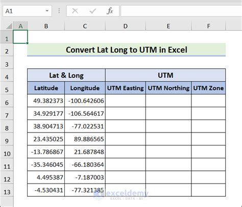 How To Convert Lat Long To Utm In Excel With Easy Steps