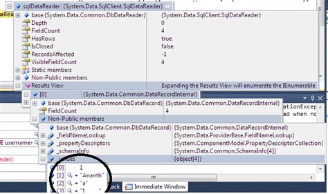 c error invalid attempt to read when no data is present while using sqldatareader even