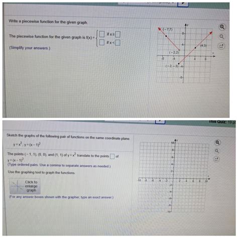 solved write a piecewise function for the given graph