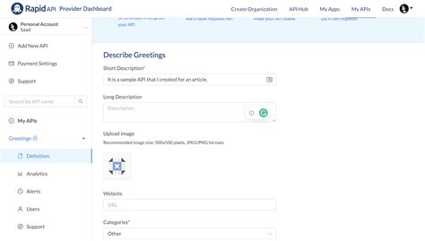 how to build your own api and publish it on rapidapi hub