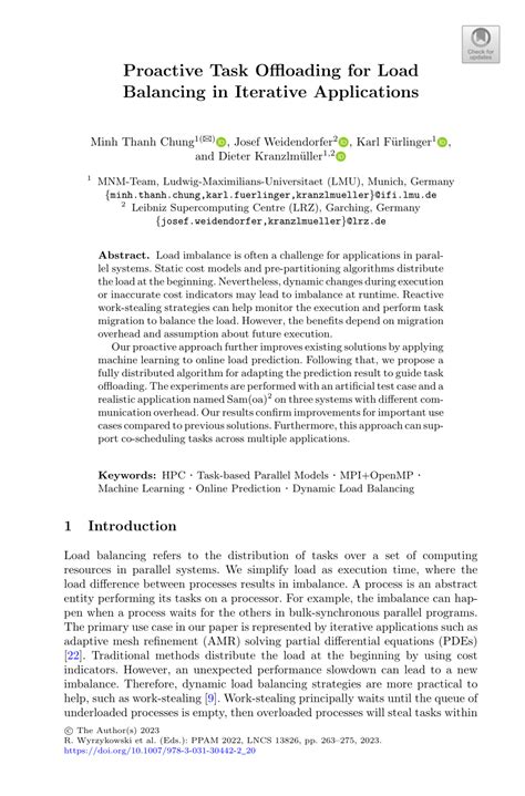 pdf proactive task offloading for load balancing in iterative applications