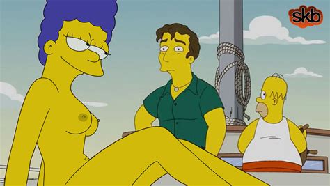 Rule 34 Breasts Color Day Female Homer Simpson Human Male Marge Simpson Multiple Males Nipples