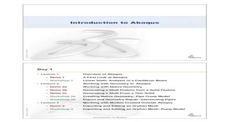 introduction to abaqus · pdf fileintroduction to abaqus day 2 lecture 4 material and section