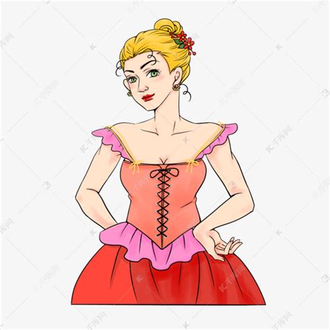 女郎金发性感卡通素材图片免费下载 千库网
