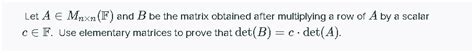 solved let a e mnxn f and b be the matrix obtained after