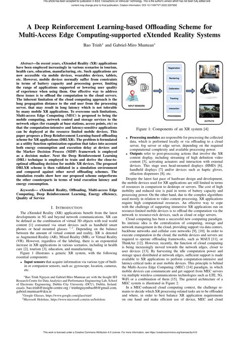 pdf a deep reinforcement learning based offloading scheme for multi access edge computing