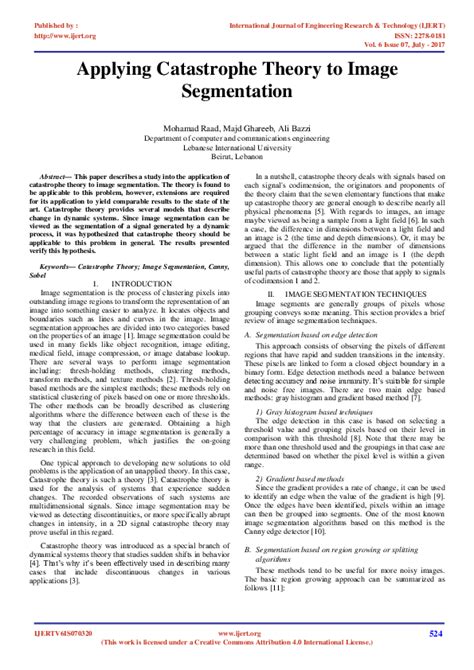 pdf ijert applying catastrophe theory to image segmentation ijert journal
