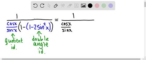 solved prove the identity n csc 2x 2 cotx n note that each statement must be based on rule