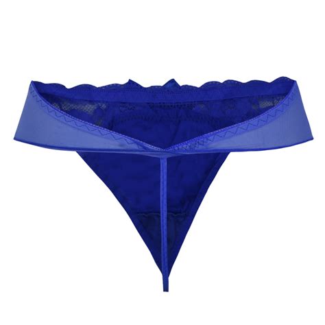 Sexy Royalblue Lace Thong Pt909