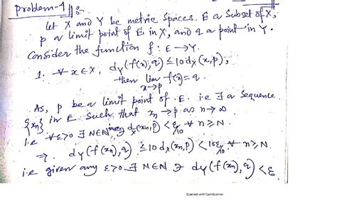 solved problem 4 let x and y be metric spaces e a subset of x p a limit p tutorbin