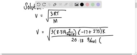 Solved Calculate The Root Mean Square Rms Averadge Speed Of The Atoms