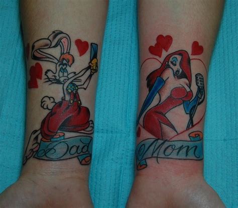 Roger And Jessica Rabbit Tattoo By Joseph Haefs Rabbit Tattoos Jessica Rabbit Tattoos