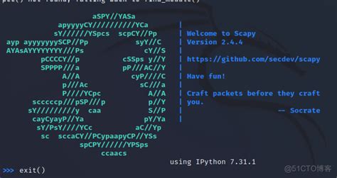 实战 ： 使用scapy制定数据包进行高级扫描 wx65dc1acccadbc的技术博客 51cto博客