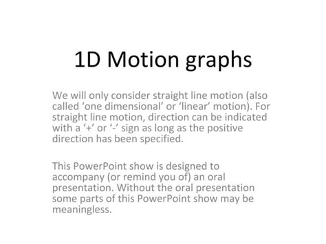motion graphs ppt