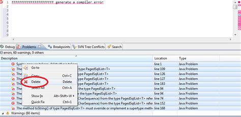 java how to purge false errors in eclipse stack overflow