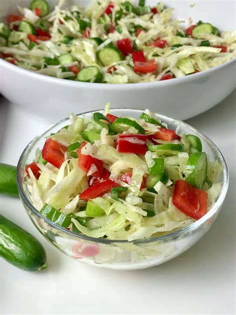 Crunchy Cabbage Salad With Bell Pepper And Cucumber Alenas Home Cooking