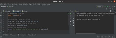 how to use python numpy mean min and max functions