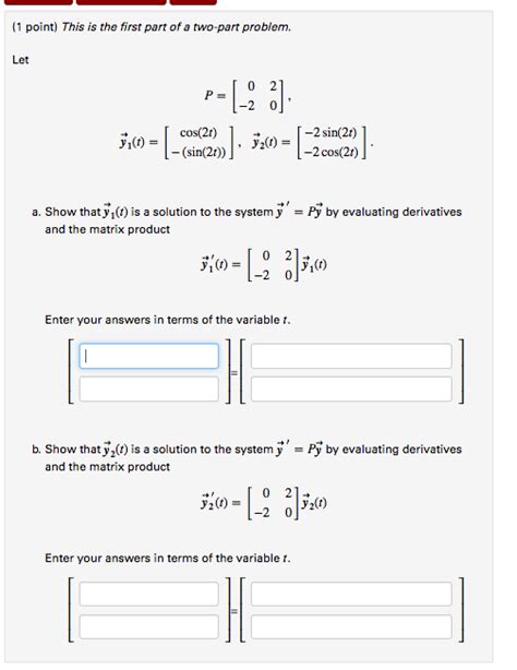 solved this is the first part of a two part problem let p