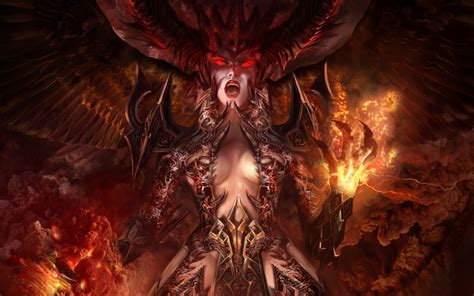 Wallpaper Fantasy Art Artwork Cleavage Demon Mythology Darkness Screenshot Computer