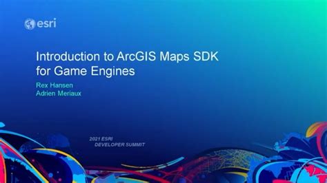 introduction to arcgis maps sdk for game engines youtube