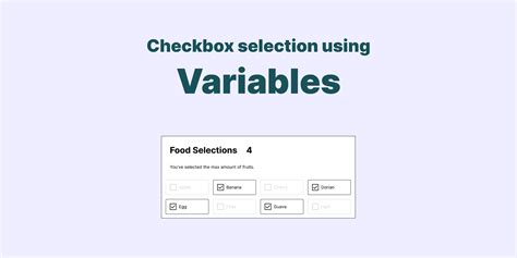 Checkbox Selection Using Variables Figma