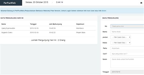 sistem informasi perpustakaan berbasis web perpusweb dengan php mysql dan bootstrap 3 free