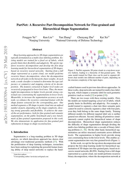 pdf partnet a recursive part decomposition network for fine grained and hierarchical shape