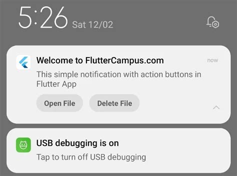How To Add Action Buttons On Local Notification In Flutter