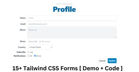 Tailwind Css Forms Template Demo Code