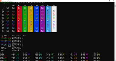 bash Ubuntu en Windows Configuración de los colores de la