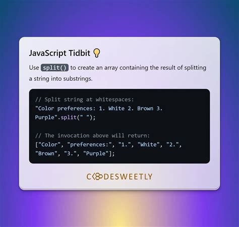 split javascript string method how to split a string codesweetly