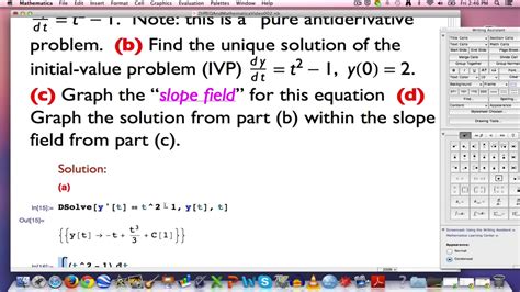 04ing mathematica for odes part 4 use dsolve plot vectorplot show simpl 哔哩哔哩 bilibili