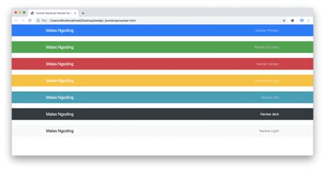 Tutorial Bootstrap 4 27 Navbar Bootstrap 4 Malas Ngoding