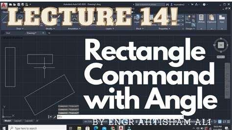 14 How To Draw A Rectangle In AutoCAD At Different Angle Tutorial