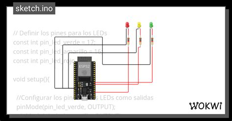 Pruebas Semaforo Wokwi ESP32 STM32 Arduino Simulator