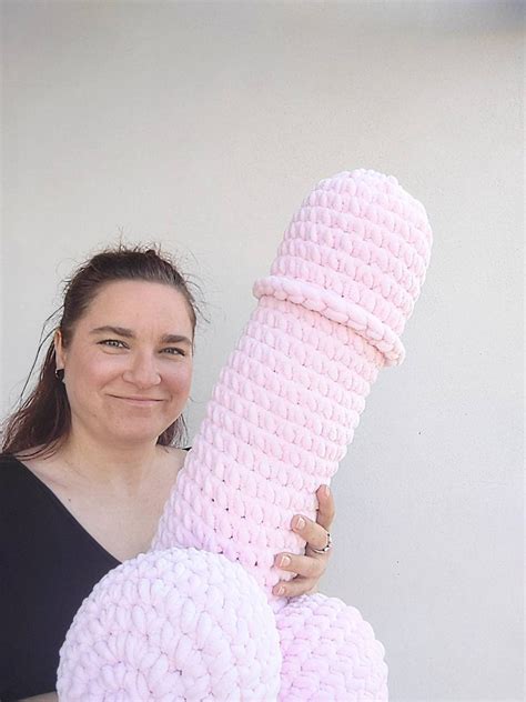 Jumbo Xxl Plushie Penis Pillow Crochet Handmade Soft Velvet Etsy Canada