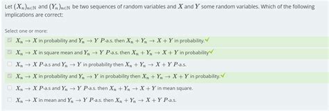 solved let xn n∈n and yn n∈n be two sequences of random