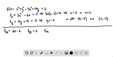 find all critical points for the function and classif… solvedlib