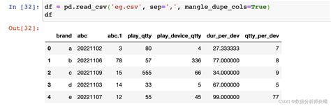 python数据分析 pandas 读取文件 pandas读取压缩zip csdn博客