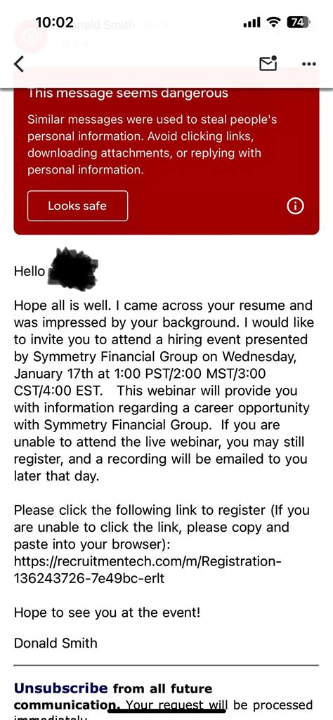 Spam Job Emails Rscams