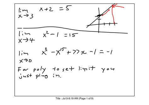 limits problems with solutions calculus analytic geometry ii math 251 docsity