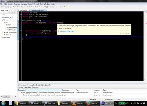 Java Jpanel Error J Component Cannot Be Resolved Stack Overflow